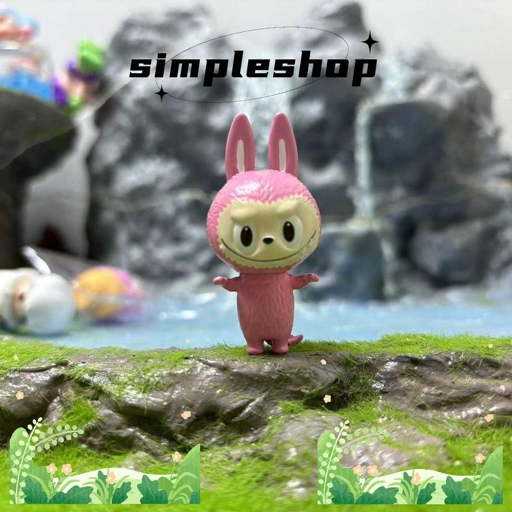 Simple Labubu อะนิเมะรูป, POPMART PVC Miniature ตุ๊กตา, Kawaii การ์ตูน ...