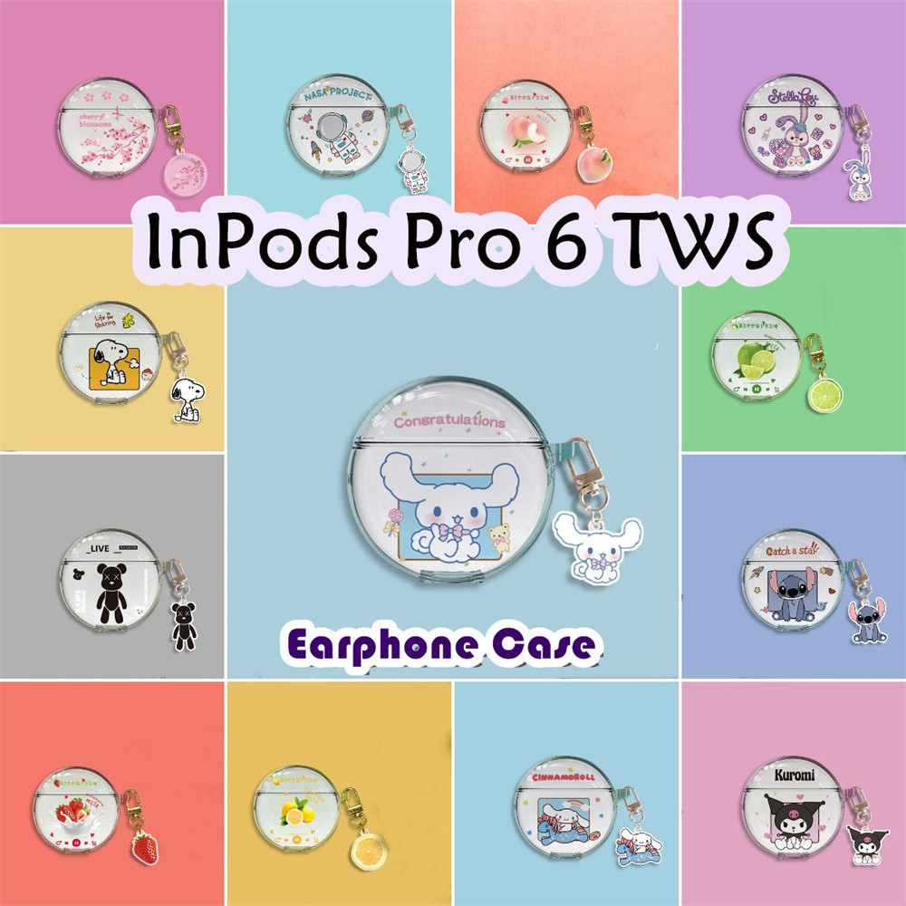 READY STOCK!นําไปใช้กับ InPods Pro 6 เคส Case ลายการ์ตูนโปร่งใส เคสหู ...