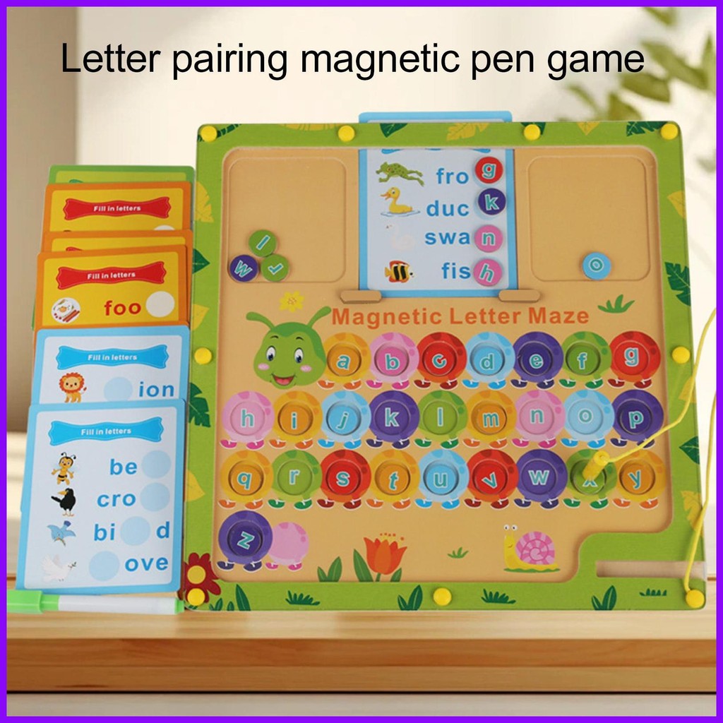 Magnetic Letter Matching Game Letter Matching Maze ตัวอักษรปริศนา ...