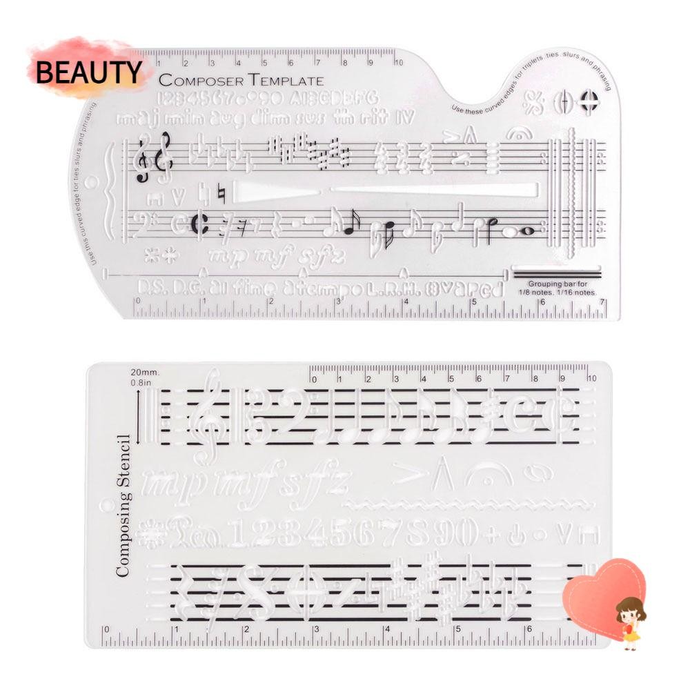 เทมเพลตคอสความงาม, เครื่องมือเขียนเพลง Notation Composing Stencil, แบบ ...