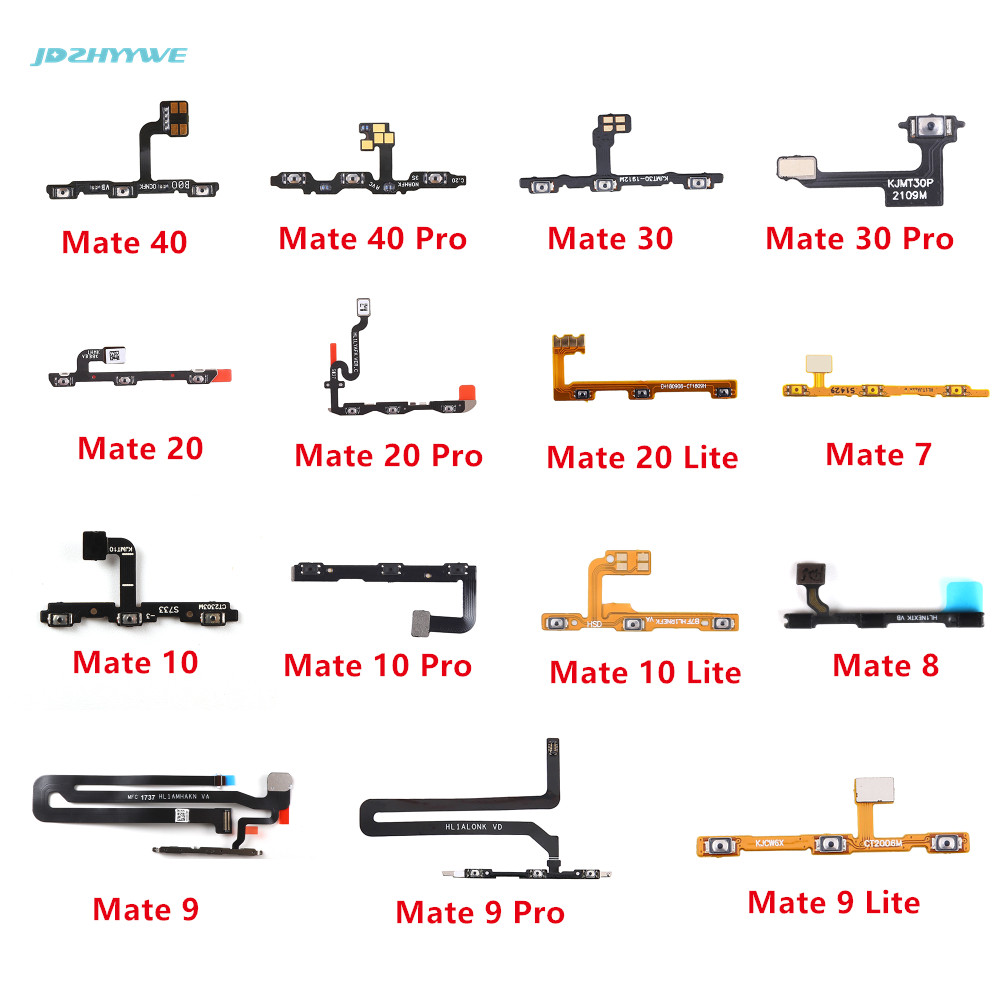 Power Volume Flex Cable สําหรับ Huawei Mate 7 8 9 10 20 30 40 Lite Pro Max ด้านข้างปุ่มปรับระดับ ...