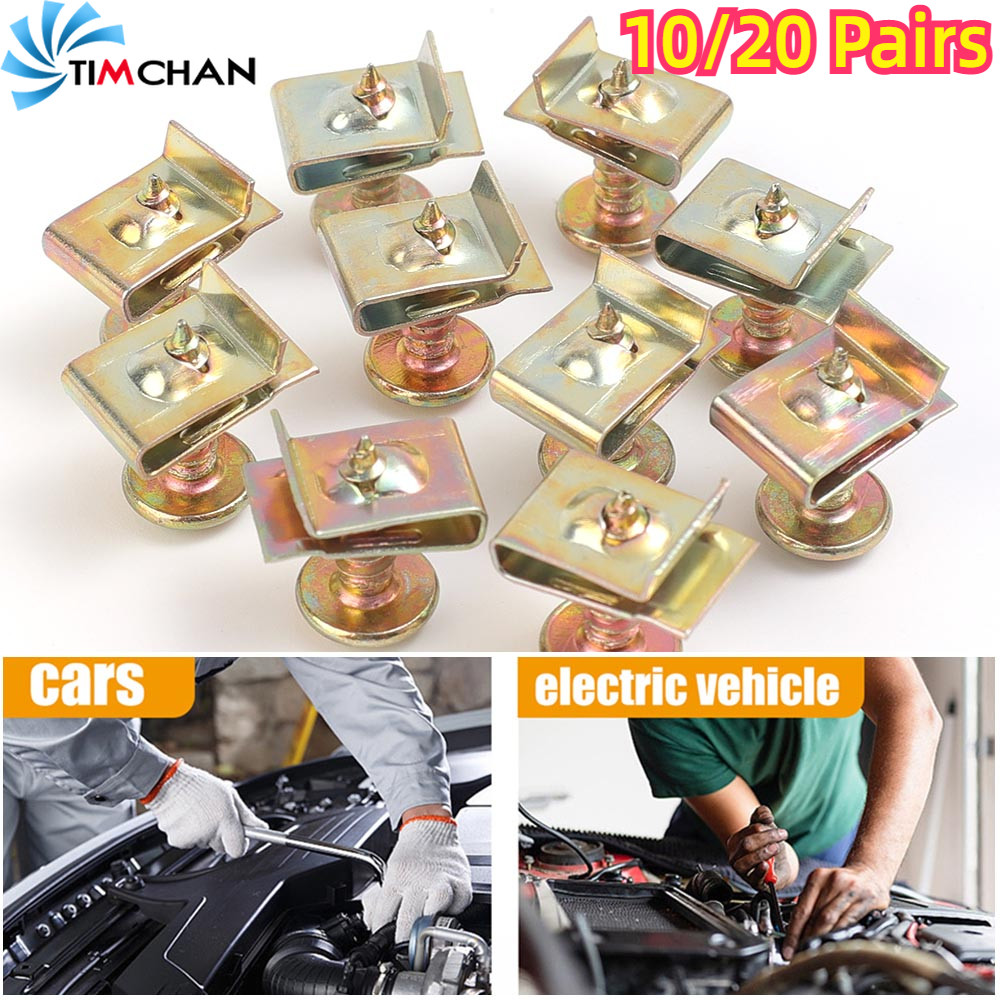 20 คู่รถ Body Bolt U-nut Clamp - รถ M5 Self Tapping สกรูเครื่องซักผ้า ...