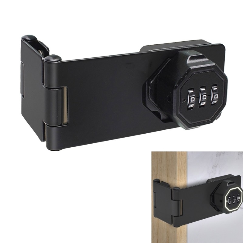 Hl Safety Slide Bolt พร้อม Build In Combination Lock 5 นิ้วโลหะ Hasp ...