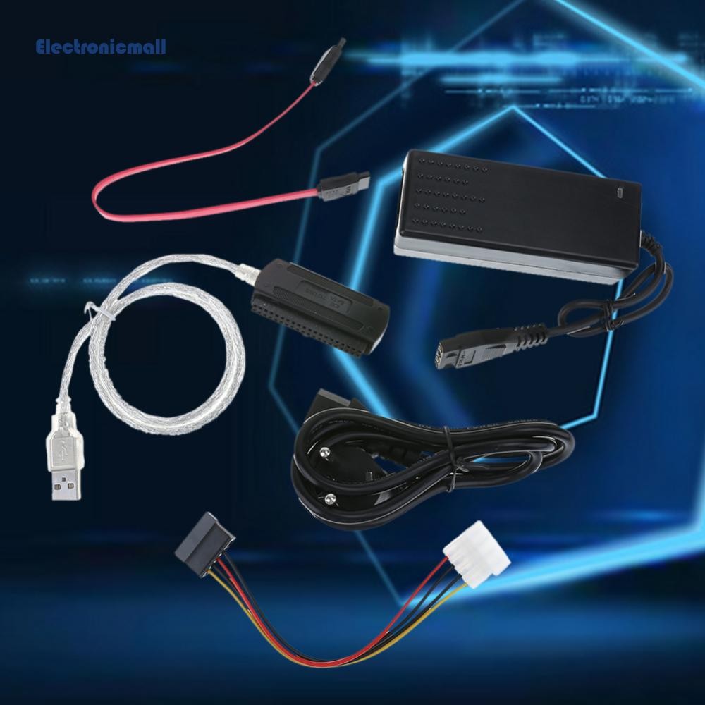 ไดรฟ์ SATA/PATA/IDE เป็นสายแปลง USB 2.0 สําหรับ HDD พร้อมพลังงานภายนอก ...