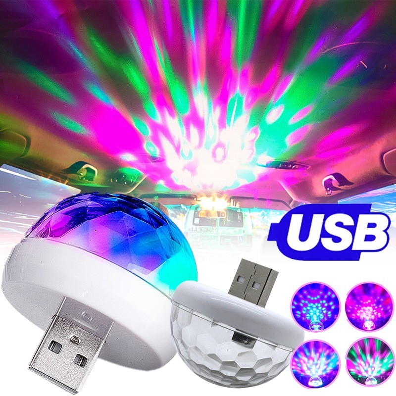 RGB Car Mini Ambient Light / ปลั๊ก USB โคมไฟบรรยากาศภายในอัตโนมัติ ...