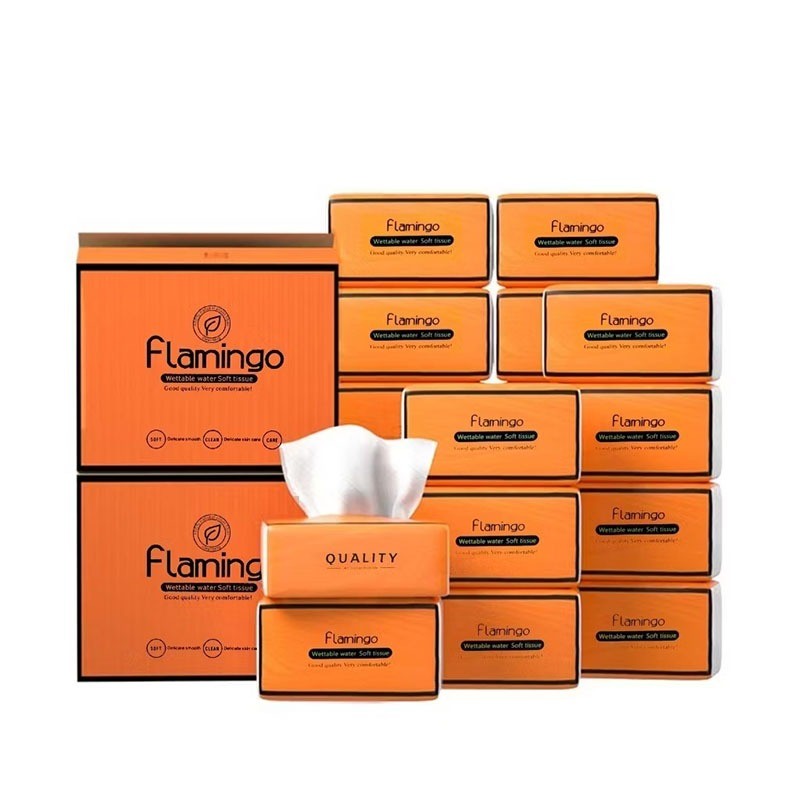 ZJ HOME ลายนกฟลามิงโก GB/T 20808 กระดาษชำระเนื้อนุ่ม ชนิดเบาะลม กระดาษบาง 4 ชั้น ความหนา 420 ...