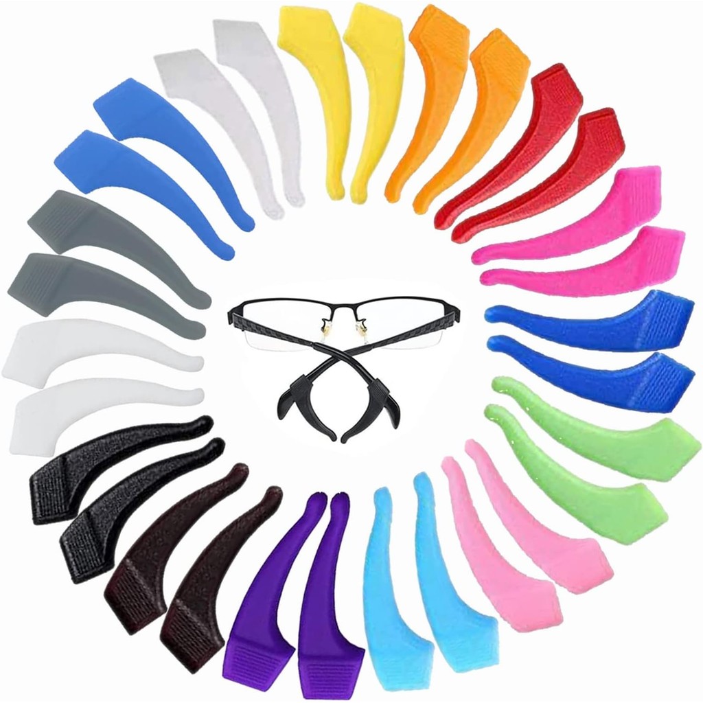 แว่นตาEar Grip ซิลิโคนAnti-Slip Temple Tip หลายสีสำหรับทุกวัยและกีฬา ...