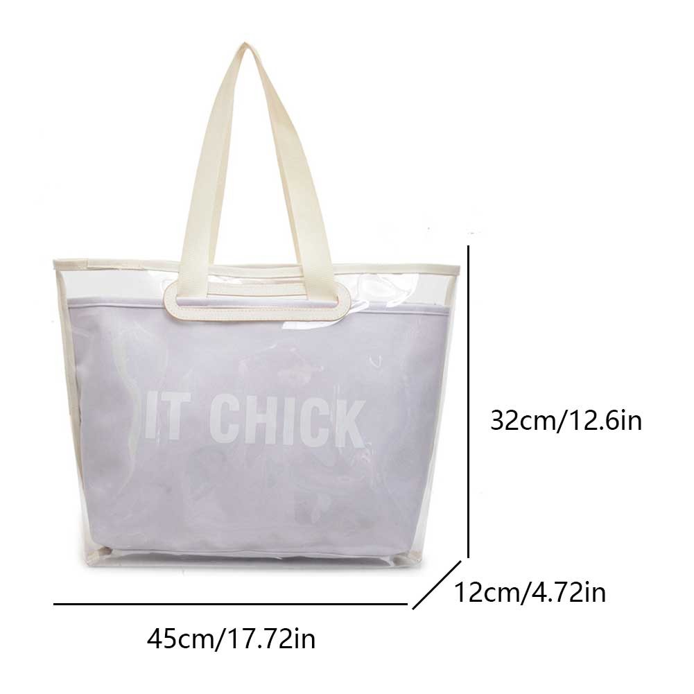 PVC Clear Jelly Bag กระเป๋าสะพายความจุใหญ่ ใช้งานได้หลากหลาย | Shopee ...