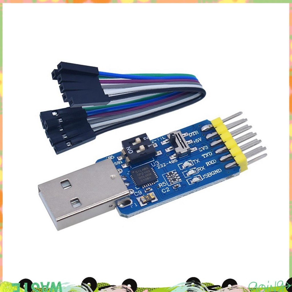 6-In-1 USB to UART Serial Port โมดูลชุด USB TTL 485 232 ฟรี Conversion CP2102 USB ถึง TTL TTL ...