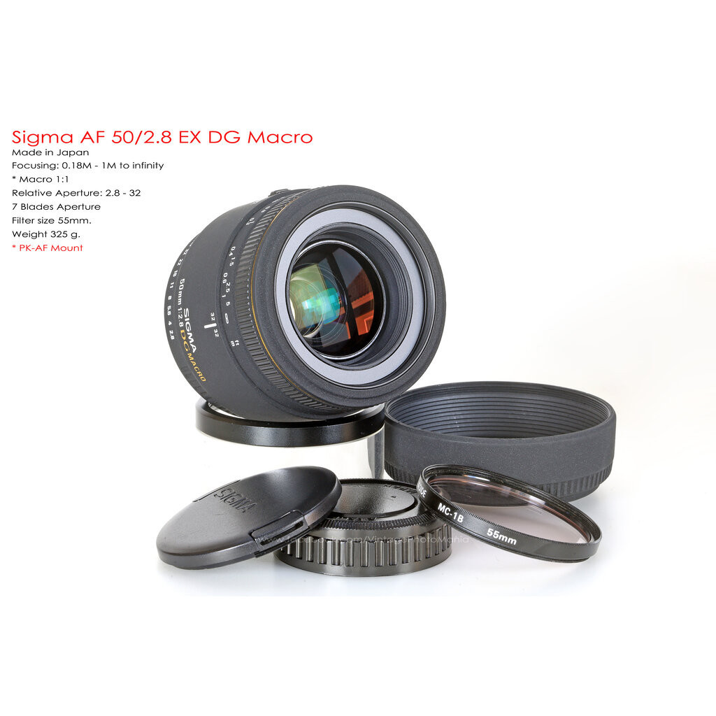Sigma AF 50/2.8 EX DG Macro *K-AF Mount เลนส์ถ่ายภาพมาโครตัวเล็ก ...