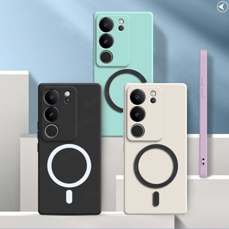 เคส VIVO V29 5G V2250 / V29 Pro เคสซิลิโคน TPU สีสันสดใสแม่เหล็กชาร์จ ...