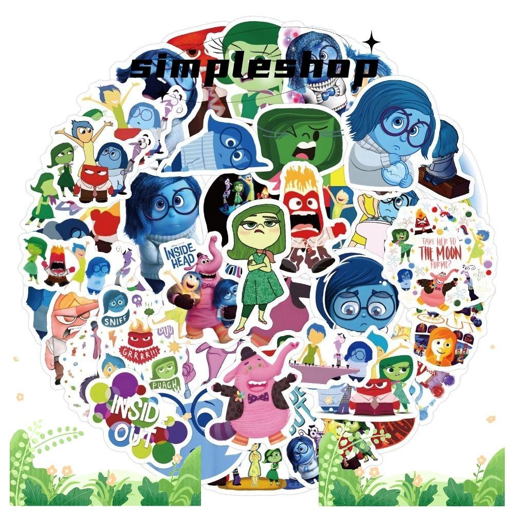 Simple Inside Out Sticker, Inside Out 2 Cartoon DIY Sticker, Self ...