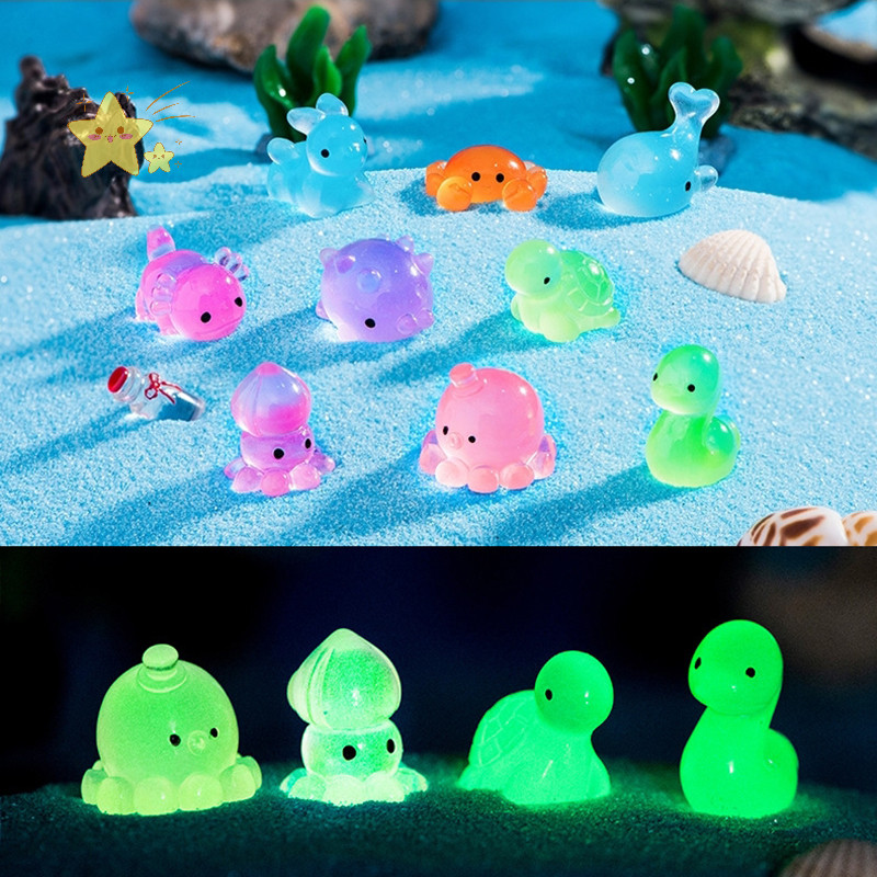 [JBTH] Mini Luminous Marine สัตว์ตุ๊กตา Dolphin Crab Octopus Sea Turtle ...