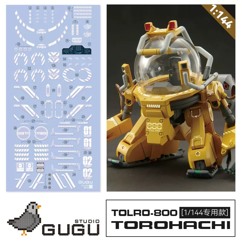 GUGU JD220 Water Slide Decal for HG 1/144 Tolro-800 Torohachi | Shopee ...