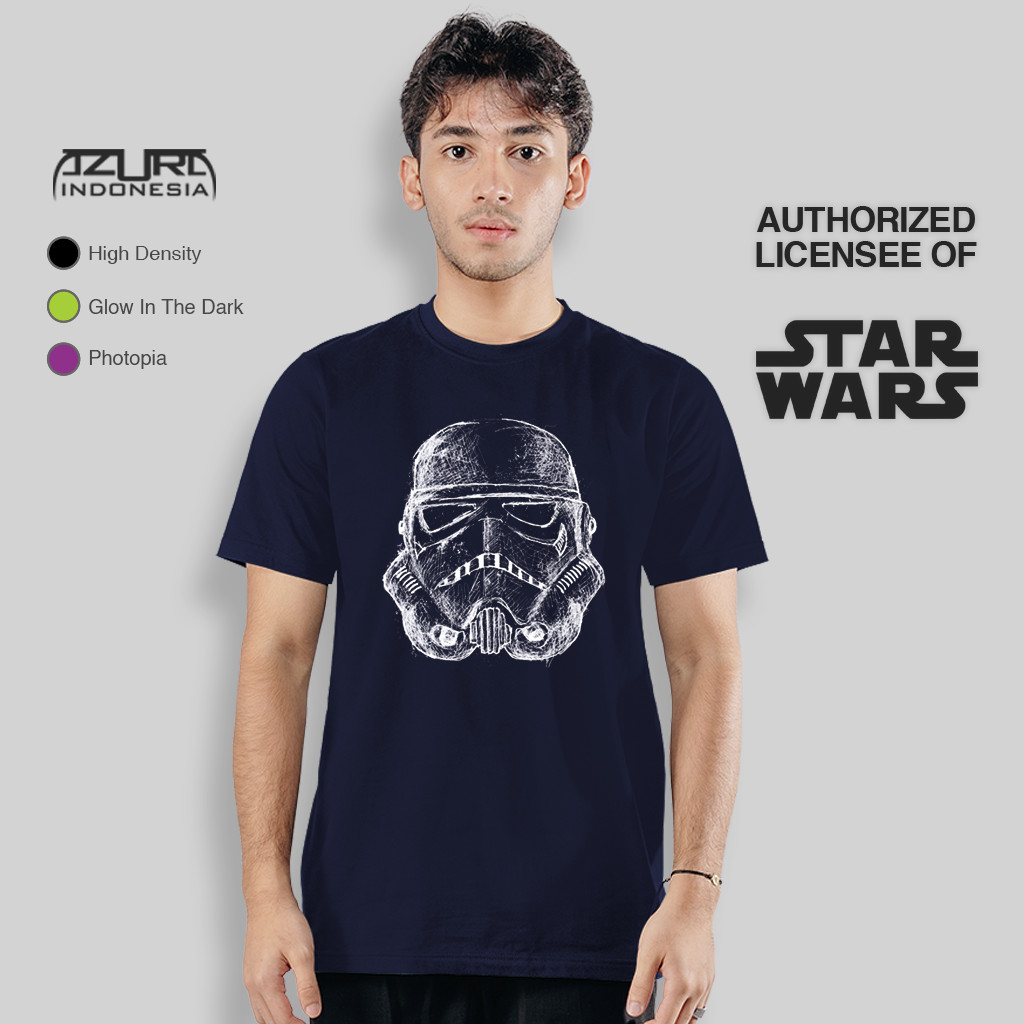 เสื้อยืด Azura Star Wars Original Trooper Face Sketch Photopia Glow ...