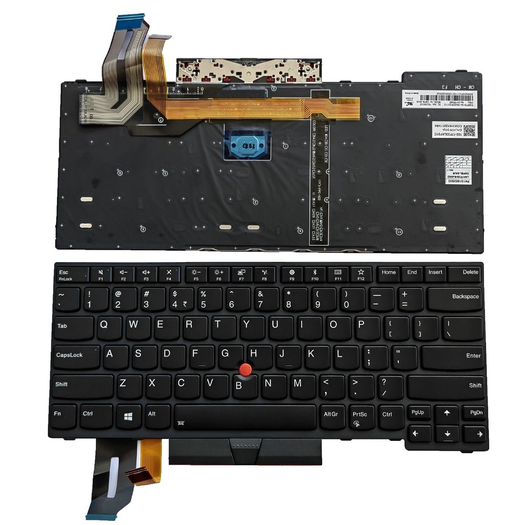 แป้นพิมพ์แล็ปท็อป Us/ru สำหรับ Lenovo ThinkPad e480 E485 E490 t480s t490 t495 l380 l390 l480 ...