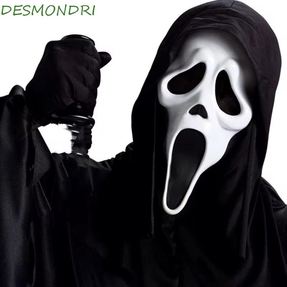 Desmndri กรีดร้อง Ghost Face Mask, สยองขวัญ Spooky ฮาโลวีน Ghost Face ...