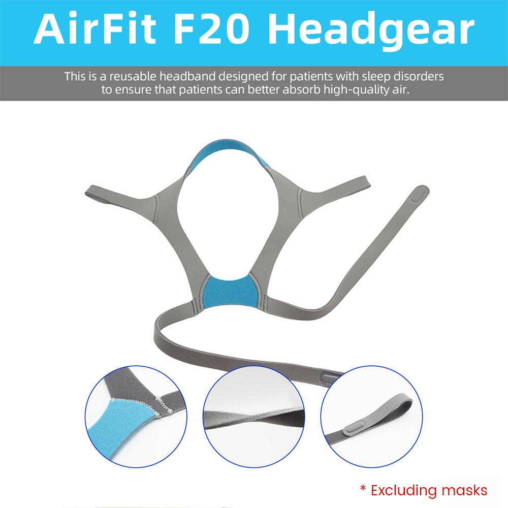 2 แพ็ค AirFit/AirTouch F20 หมวกเปลี่ยนแบบเต็มหน้า, ที่คาดผมหน้ากากแบบ ...