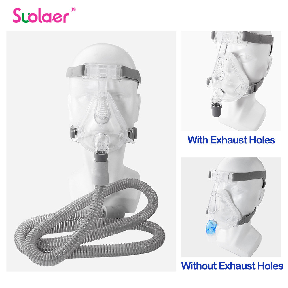 Suolaer Universal CPAP หน้ากากเต็มหน้าเครื่องช่วยหายใจหน้ากากจมูก CPAP ...