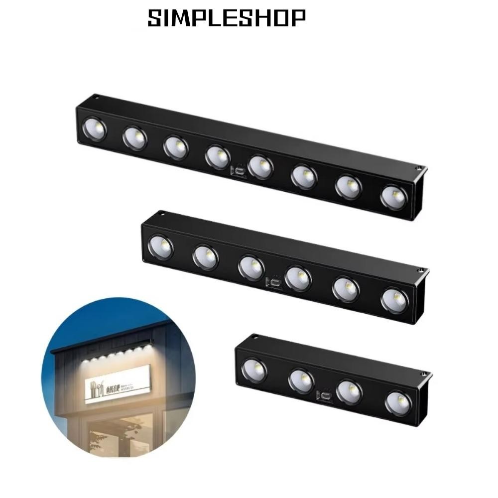 SIMPLESHOP โคมไฟขับเคลื่อน, โคมไฟติดผนังกลางแจ้ง LED 4/6/8, ไฟป้ายผนังสว่างกันน้ําตกแต่งสวน ...