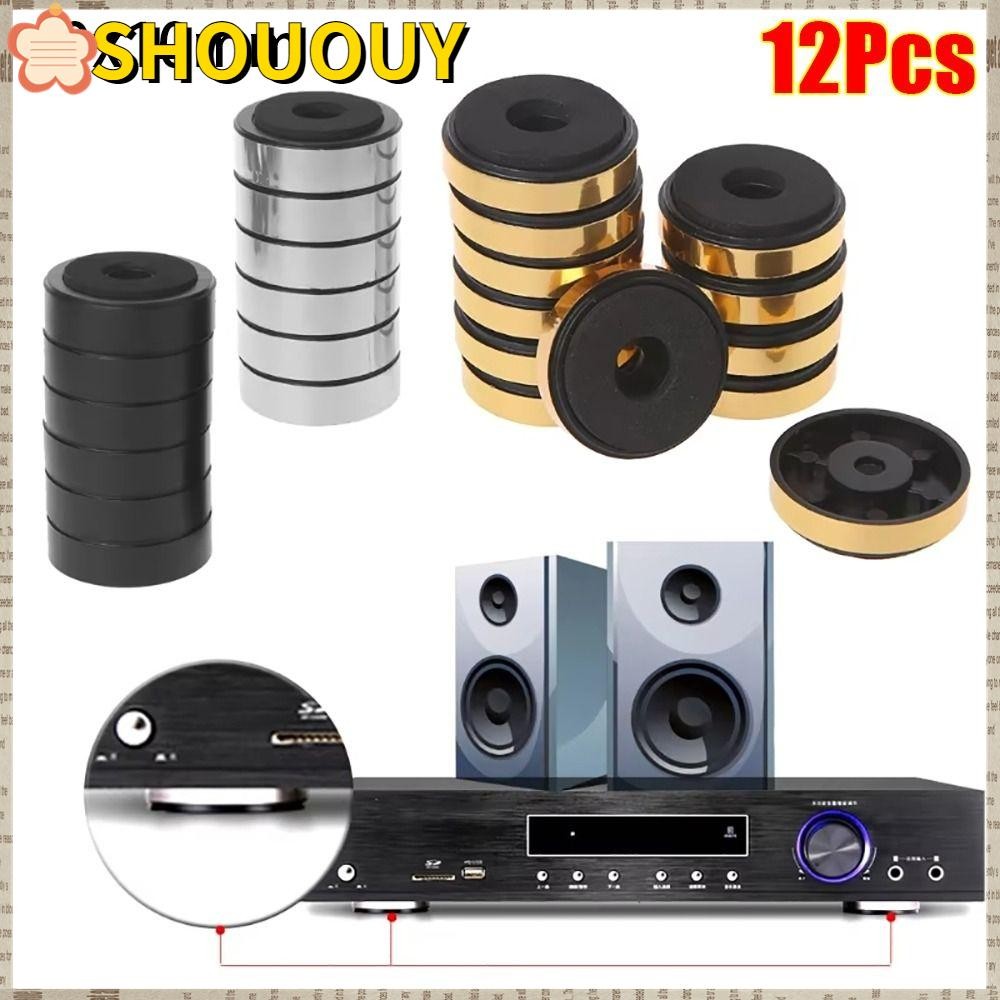 SHOUUY 12 ชิ้นลําโพงฟุต Pad, เสียง Active Shock Absorption Damping ...