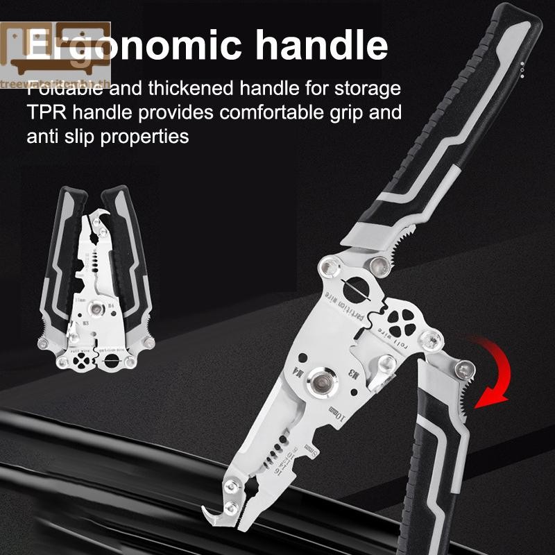 Tt เครื่องปอกสายไฟแบบพับได้ช่างไฟฟ้าการบํารุงรักษา Anti-Slip Stripper ...