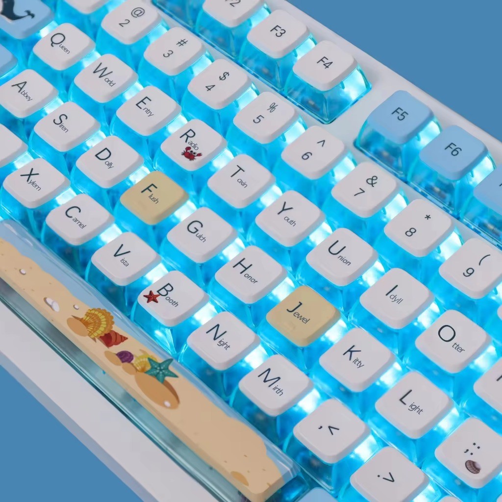 Sea Summer Pudding Keycaps 118 คีย์ ASA Profile PC PBT สี่ล้อ ...