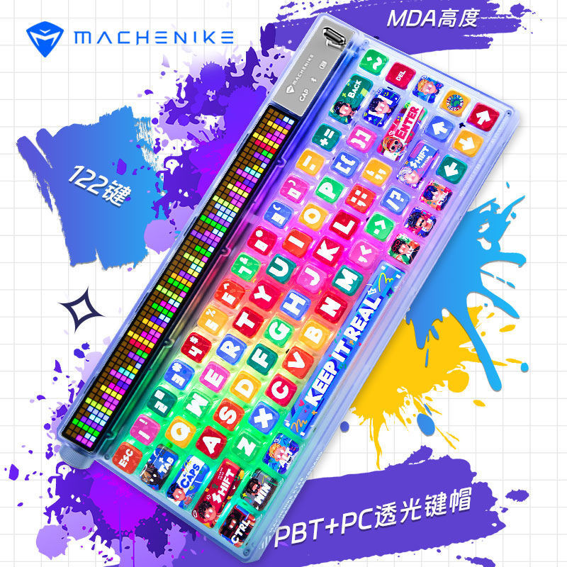 Mechanic KT68 สมาร์ทหน้าจอสามโหมดไร้สาย RAPPER Keycap High-Appearance ...