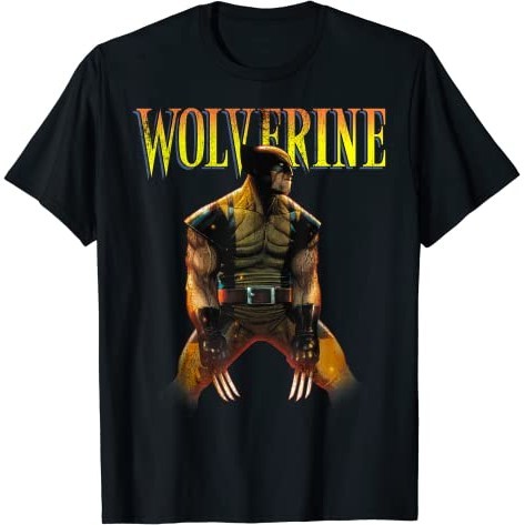 >🤖👽 Marvels X-Man Wolverine Side Profile Logo T Shirt Tshirts Black ...