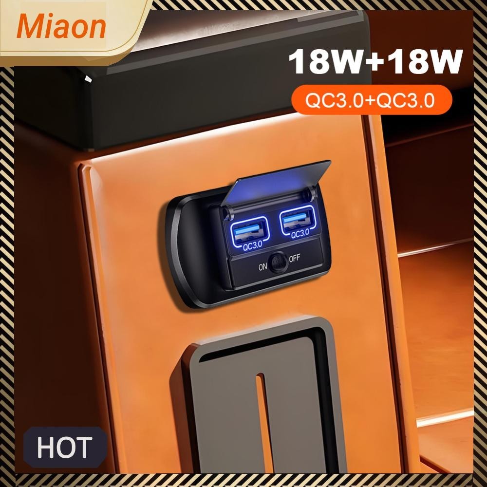 12v/24v รถ Bus Charger Socket Adapter พร้อมเปิด/ปิด QC3.0 PD กันน้ํากัน ...
