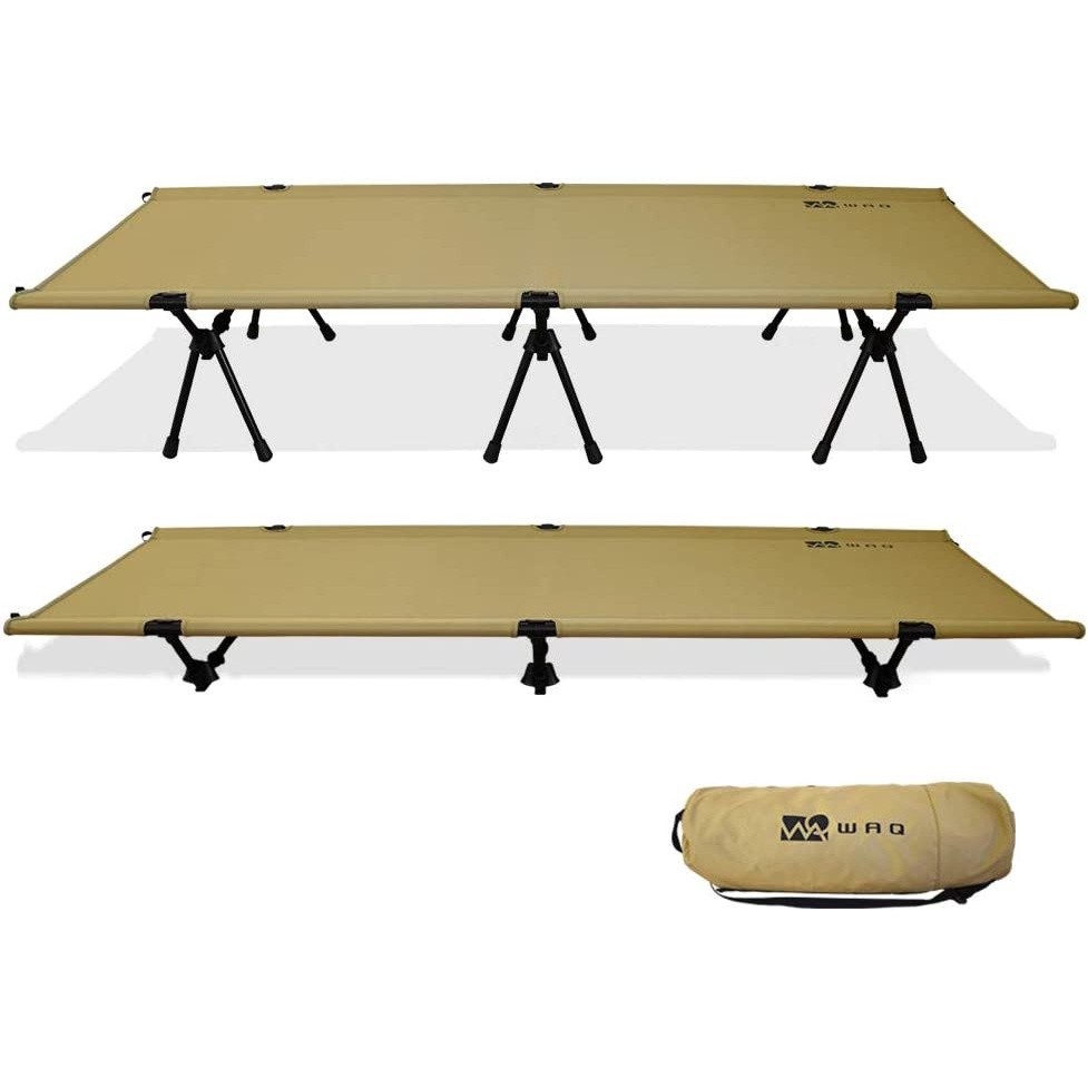 เก้าอี้พับ (พร้อมส่ง‼️) เตียงสนาม WAQ 2-Way Folding Cot High/Low TAN/OLIVE/BLACK/Beige Gray ...