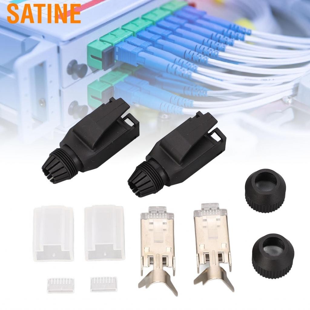 SaTine 10 ชุดชุดประกอบประเภท RJ45 Connector Kit 8 Core Cat5e Cat6 ...