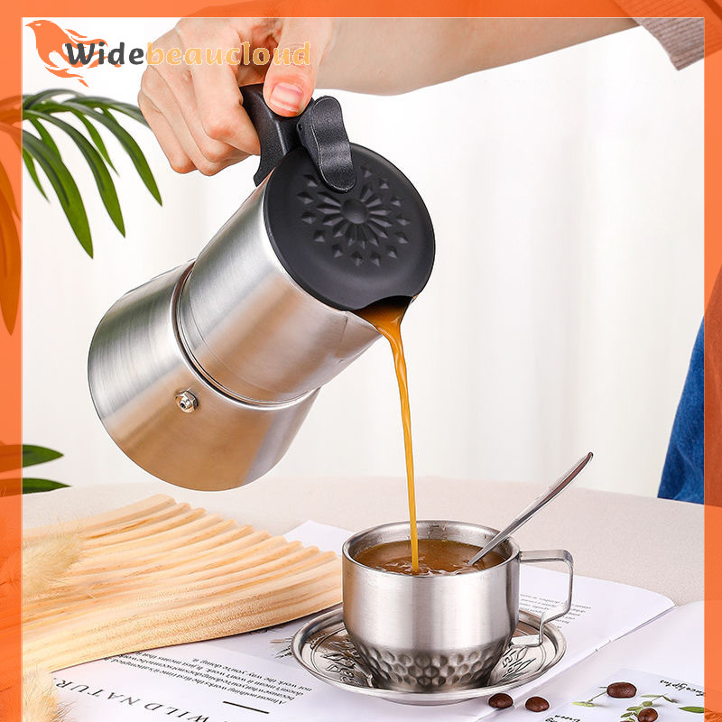 Widebeaucloud 304 Stainless Steel Mocha Pot Italian Mocha Pot เครื่องชง ...