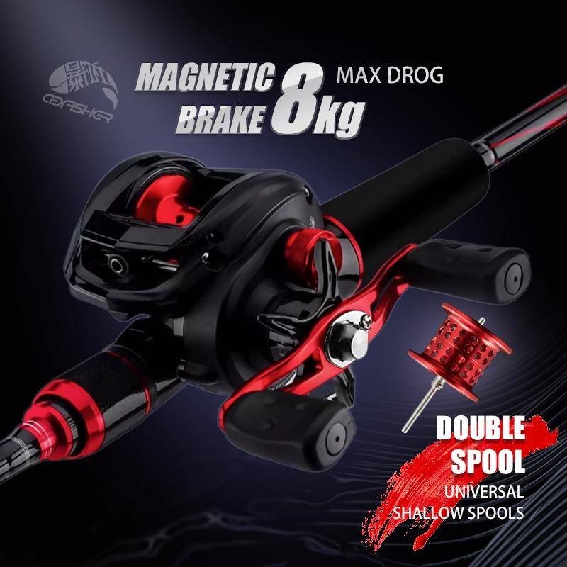 Abfisher Baitcasting Reels Double Spools Baitcasting reel Cross-Fire 10 ...