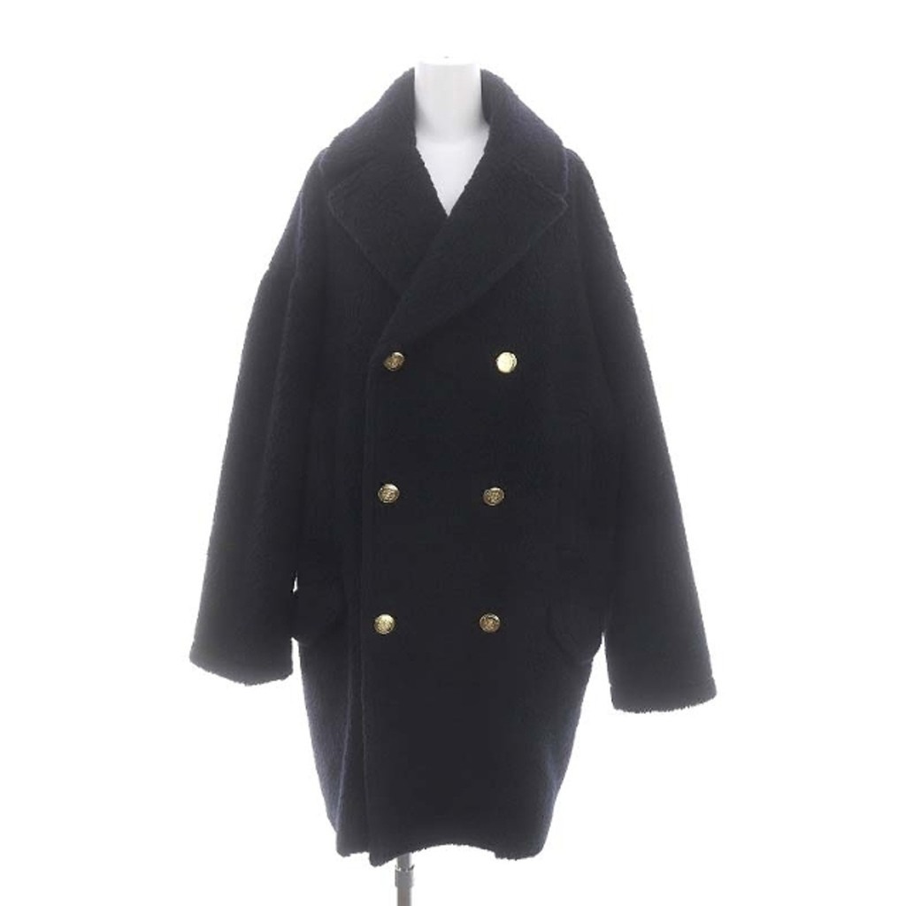 Third Magazine Boa P Coat Peacoat Wool Long Gold Buttons 9 Navy Direct ...