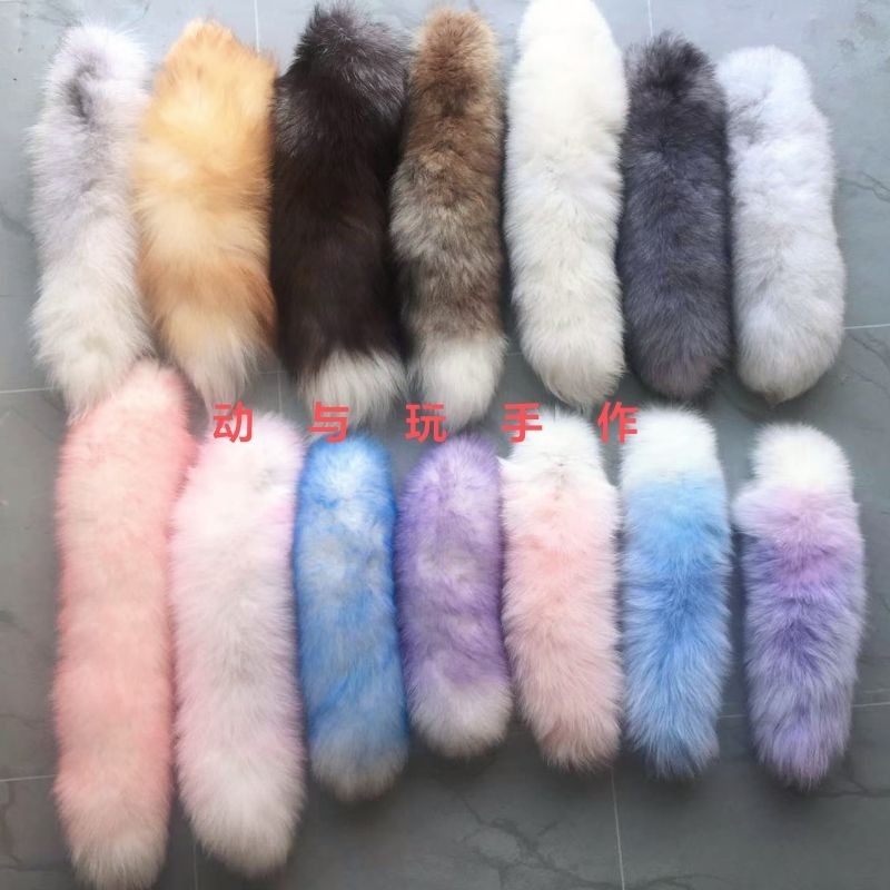 ผมจริงหางจิ้งจอกคอสเพลย์หางแมวจี้สายรัดสไตล์หางสัตว์การ์ตูนแสดงอุปกรณ์ ...