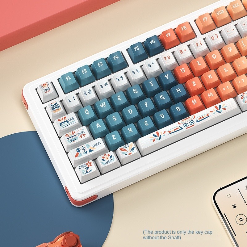 128keys Impression Keycap Cherry Profile คีย์บอร์ด PBT ห้าด้าน Dye ...