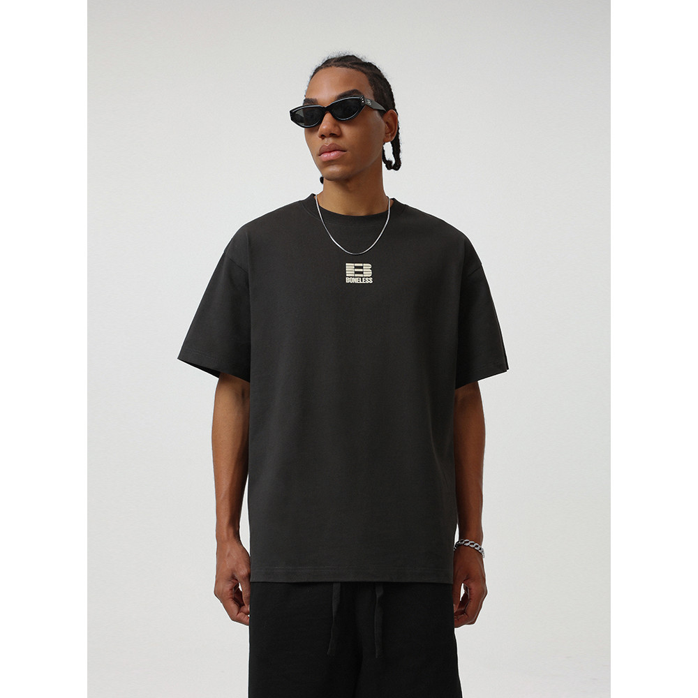 [พร้อมส่ง]BONELESS BASIC FONT LOGO FOAM SUEDE PRINT SHORT SL แฟชั่น สี ...