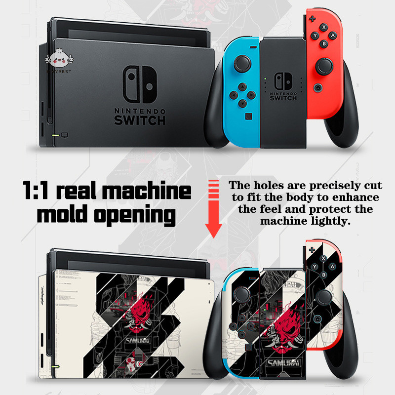 {maybest} เหมาะสําหรับ Switch Nintendo NS คอนโซลเกม OLED ป้องกันรอยขีดข่วนลื่นกันน้ําและสติกเกอร ...