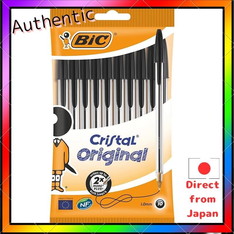 Bic Japan Bic Crystal Medium Ballpoint Pen 1.0mm สีดํา 10-Pack | Shopee Thailand