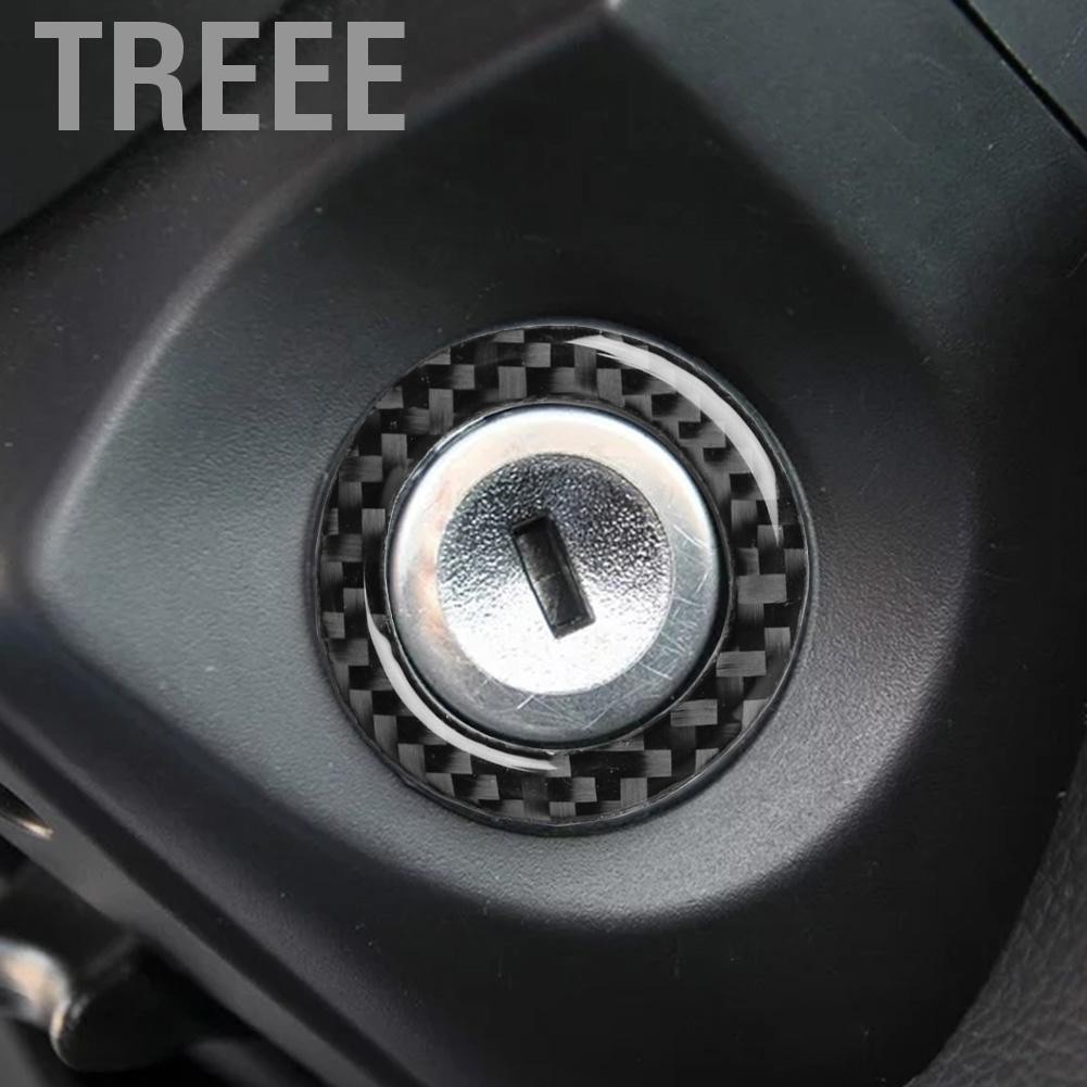 Treee แผ่นปิดรูกุญแจ คาร์บอนไฟเบอร์ ปุ่มรูกุญแจจุดระเบิดภายใน | Shopee Thailand