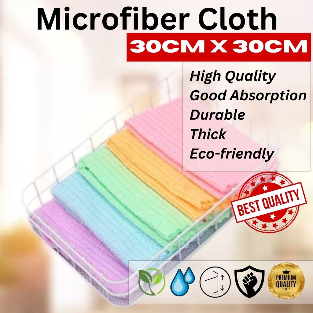 คุณภาพสูงผ้าเช็ดตัวทําความสะอาดผ้าไมโครไฟเบอร์ Kain Lap Tuala bundle ...