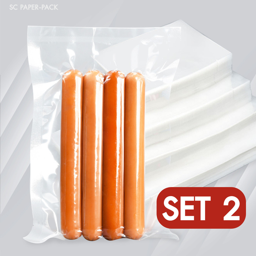SC Paper-Pack ถุงซีลสูญญากาศแบบเรียบ 2 ด้าน (เเพ็ค 100 ใบ) SET2 ...