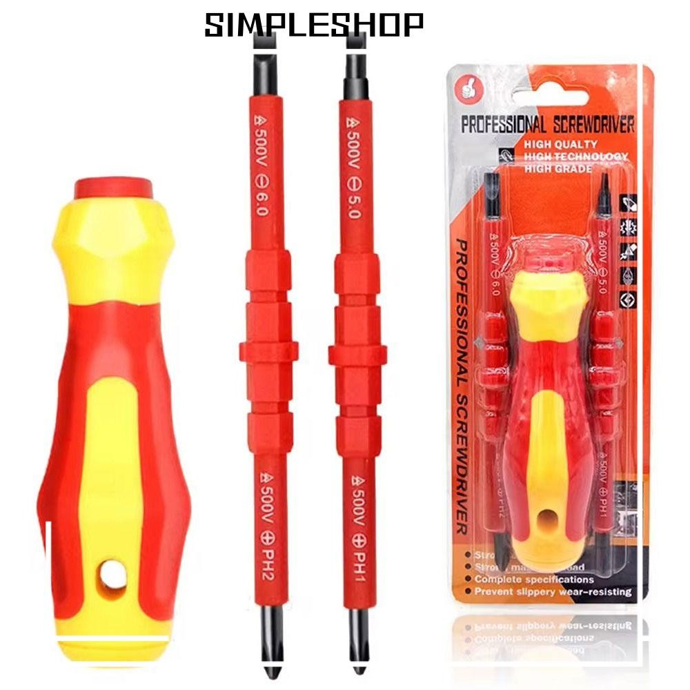 SIMPLESHOP 3 ชิ้น/เซ็ต Slotted Cross ไขควง Bit, PH1 PH2 ฉนวน Magnetlc ไขควงอเนกประสงค์, Repaire ...