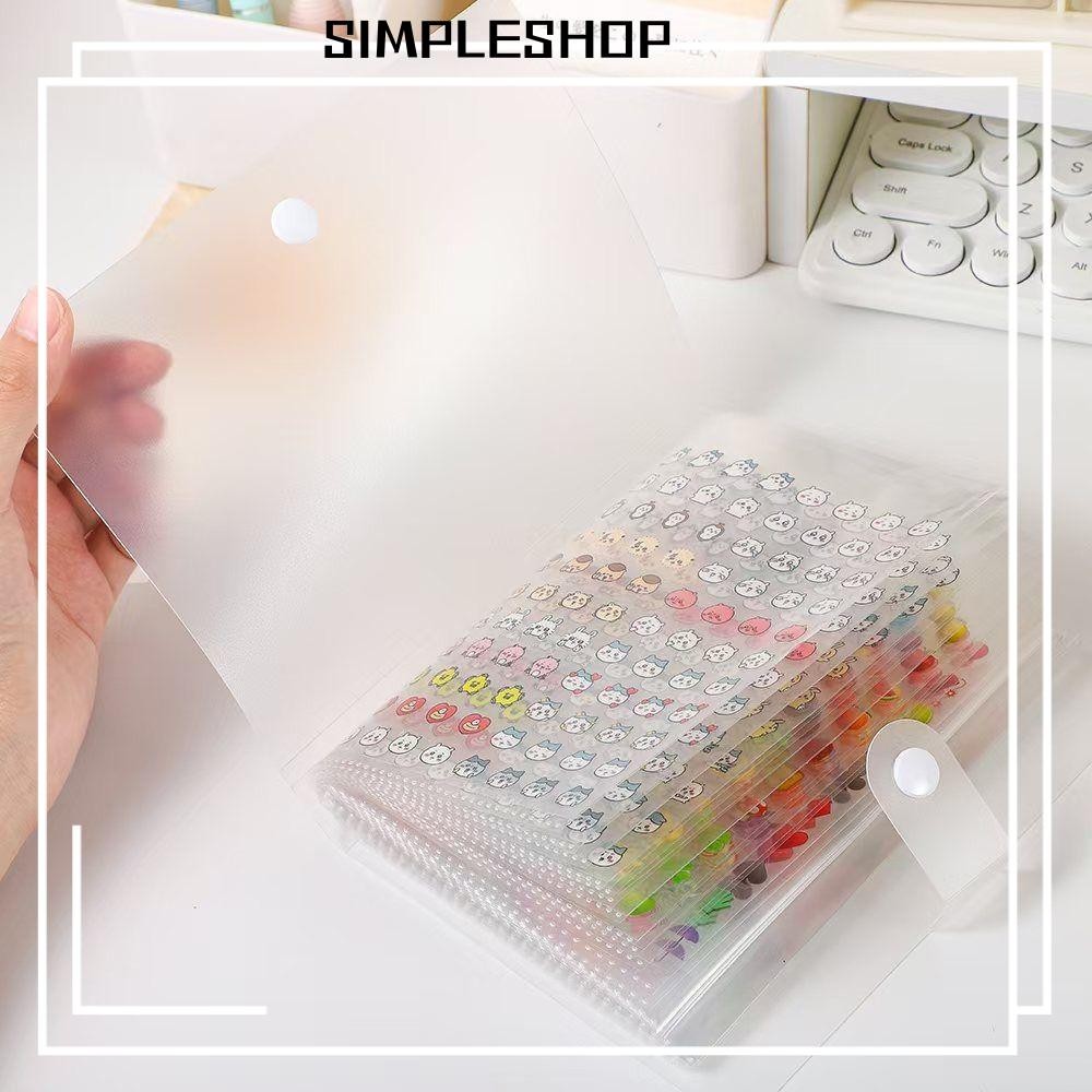 SIMPLESHOP สติ๊กเกอร์ติดเล็บอัลบั้ม,สมุดเก็บสติกเกอร์ขนาดภาพโปร่งใส,แบบพกพา 32/60 ช่องอุปกรณ์ ...