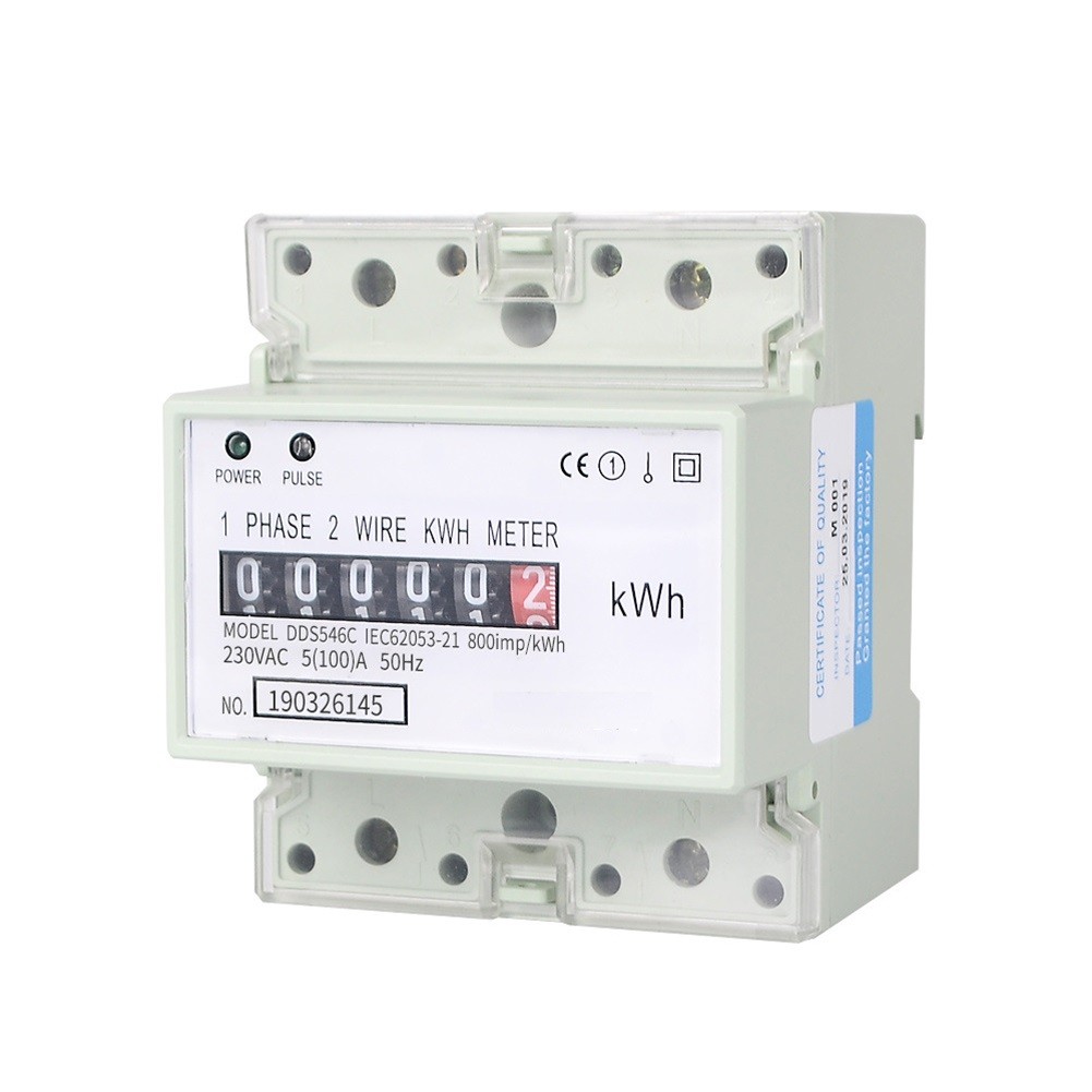 DIN Rail Meter 100A กระแสไฟสูงสุด 5A การติดตั้งระยะยาว | Shopee Thailand