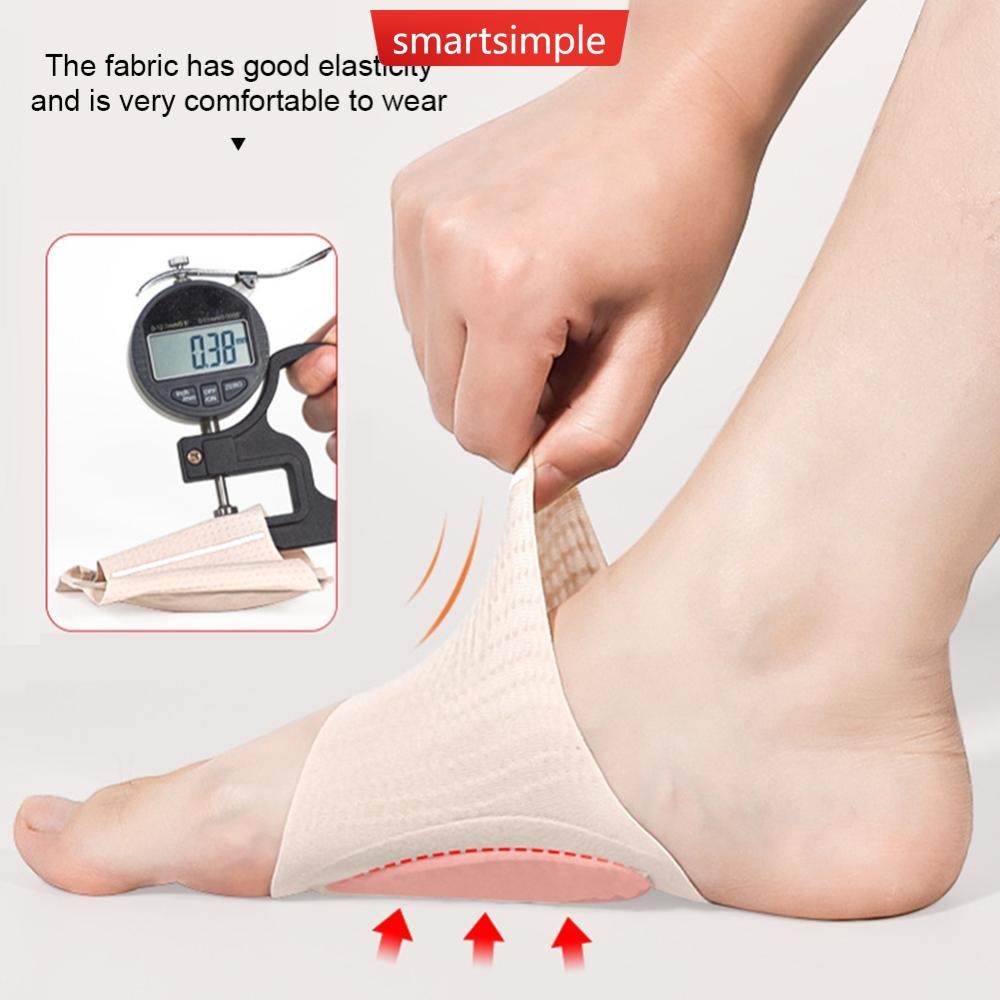 SMARTSIMPLE หนาซิลิโคน Arch Pad แบนเท้าสนับสนุน Insole High Arch ...