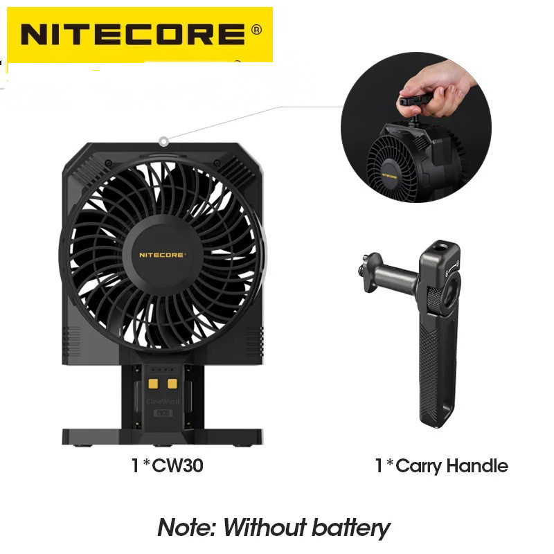 Nitecore CW30 CineWind พัดลมถ่ายภาพไร้สายขนาดเล็กสําหรับเวที, วิดีโอ ...