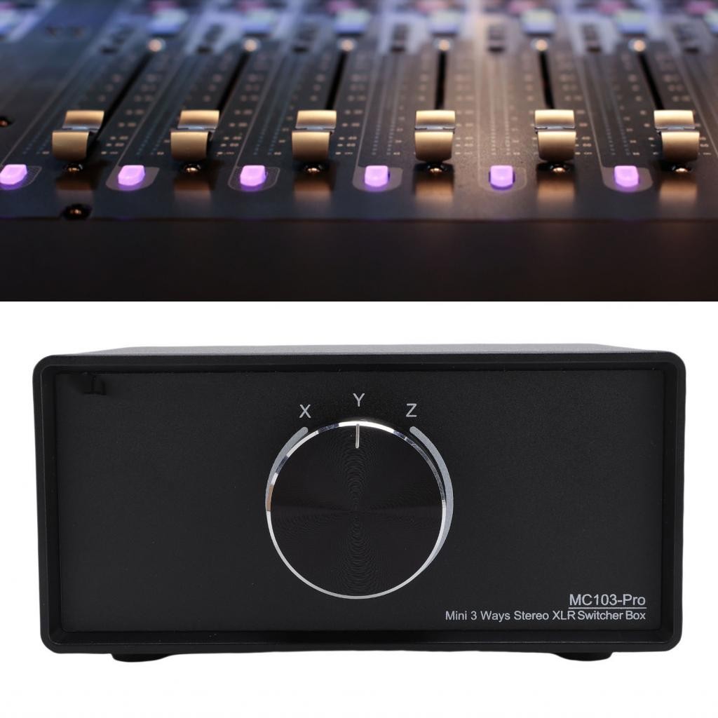 3 in 1 out XLR Audio Switch Converter Converter Mini Way Stereo ...