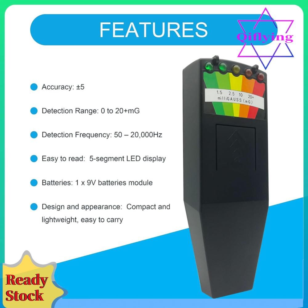 5 LED EMF Meter พร้อม 4 Motion Light Up Cat Balls ไฟฟ้า Magnetic Field ...